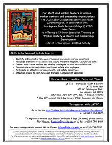 LATTC Flyer - 2017 TN | Labor Occupational Safety and Health Program
